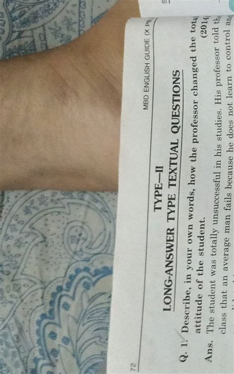 Mbd English Guide × Pbtype Iiilong Answer Type Textual Questionsq 1