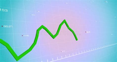 Animation Of Statistical Data Processing Over Grid Network Against Blue Gradient Background
