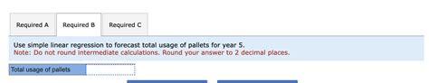Use Simple Linear Regression To Forecast Total Chegg Com