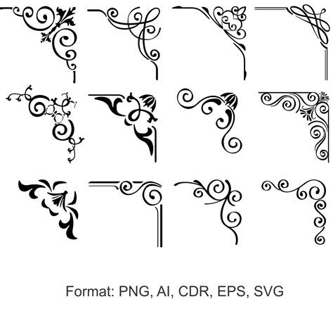 Corner Flower Clipart Png Vector Design Cdr Ai Eps Png Svg