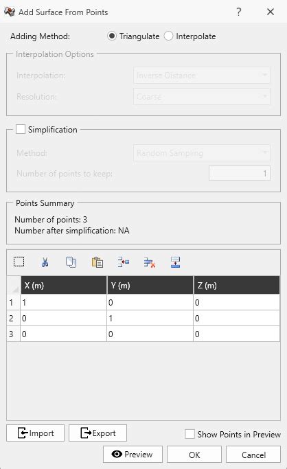 Roctunnel3 Documentation Add Surface From Points