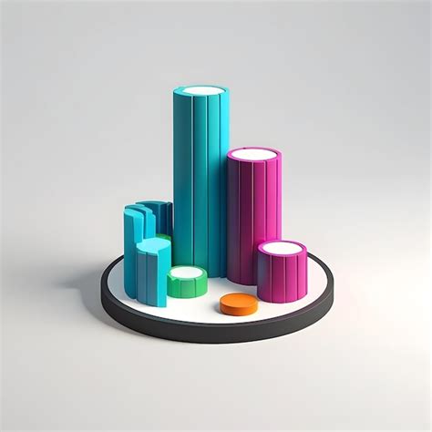 Premium Photo 3d Bar Chart Illustration Bar Chart With Depth