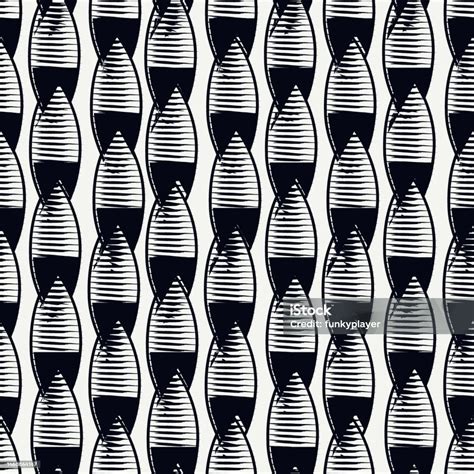 페인트 브러시 타원형 장식 원활한 패턴입니다 손으로 그린 나뭇잎 배경 타원형 모양 벽지 기하학적 잎 배경입니다 민족 모티프 부족 종이 잎이 많은 텍스타일 프린트 벡터 아트