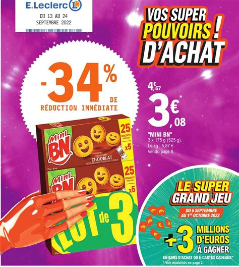 Promo Mini Bn Chez Eleclerc Icataloguefr
