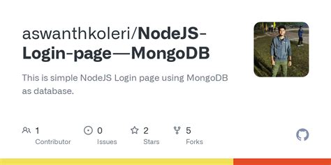 Github Aswanthkolerinodejs Login Page Mongodb This Is Simple Nodejs Login Page Using