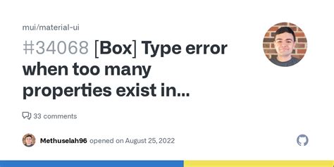 Box Type Error When Too Many Properties Exist In Jsx
