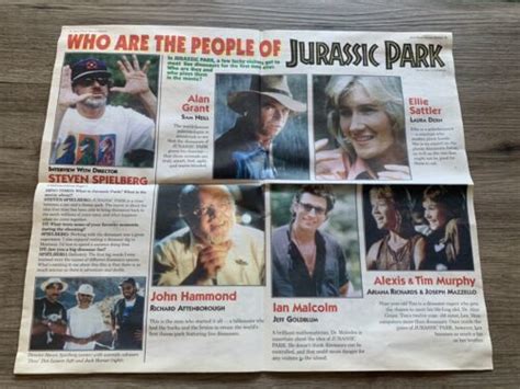 Vintage 1993 Jurassic Park Dino Times Spring Movie Promo Newspaper