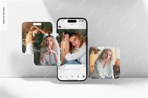 Premium Psd Iphone With Square Ui Screens Mockup Perspective