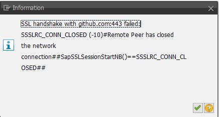 SSL Handshake With Github 443 Failed SSSLRC CONN CLOSED Issue