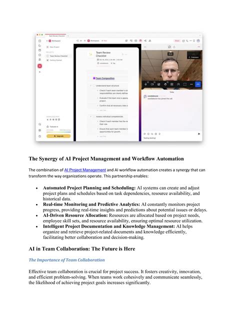 Ai Project Management And Workflow Automationpdf Technology Industry Industries
