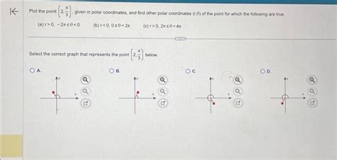 Solved Plot The Point 23π Given In Polar Coordinates