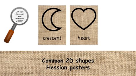 Shapes 2d Shape Posters Hessian Maths Classroom Shape Etsy