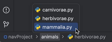 Part Use The Navigation Bar Pycharm Documentation
