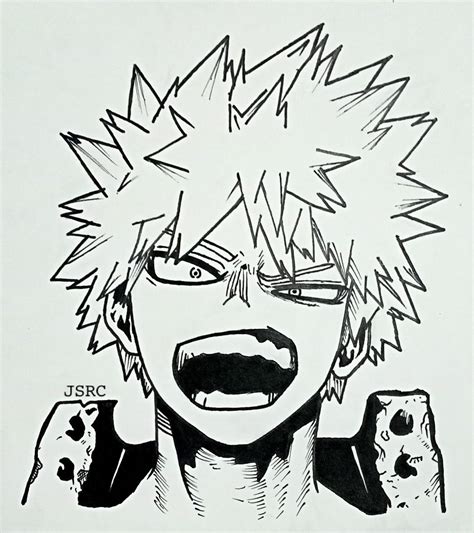 Bakugo Drawing Art Manga Anime Character Drawing Anime Sketch Anime