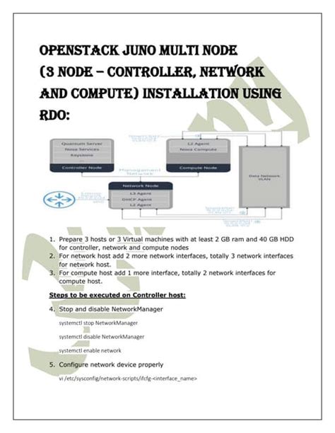 Openstack Installation Using Rdo Multi Node Pdf Computer Networking