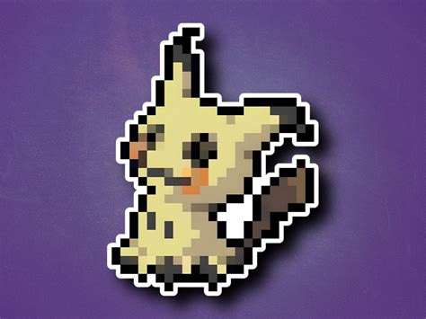 Mimikyu Sticker Pixel Art Sprite Pokémon Water Etsy Australia