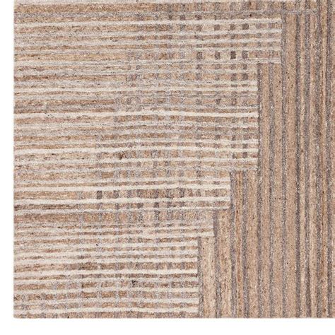 Neutral Modern Striped Abstract Rug Swatch Whispering Threads