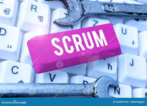 Writing Displaying Text Scrum Business Idea Handwriting As Distinct From Print Written
