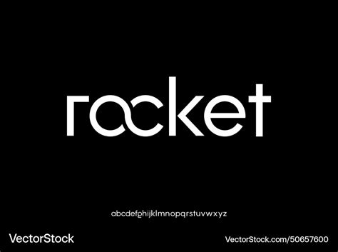 Modern Simple Sans Serif Alphabet Display Font Vector Image