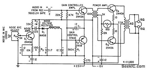 NOISE ACTUATED AVC Signal Processing Circuit Diagram SeekIC Com