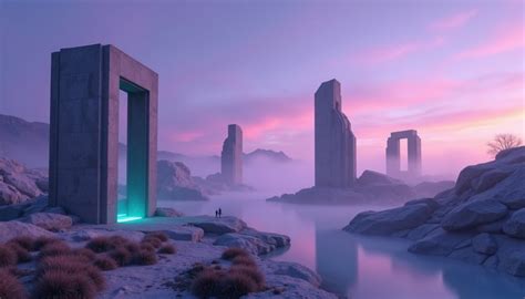 Free Monolithic Misty Monuments Image Download At Stockcake