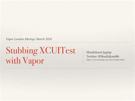 Vapor London March 2018 Ppt