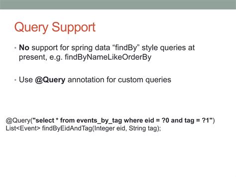Spring Data Cassandra Pptx