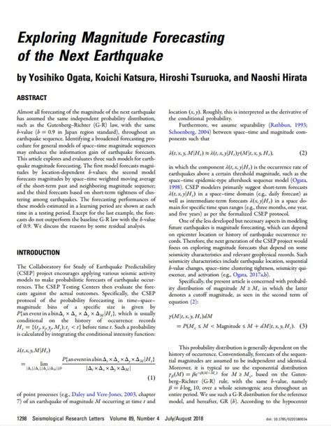 Exploring Magnitude Forecasting Of The Next Earthquake Bmkg E Library