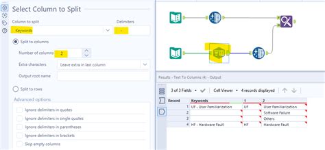 solved a keyword in columns to a full string in a new col alteryx