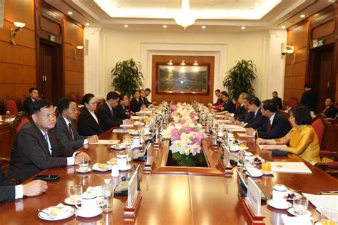 ຄະນະຜູ້ແທນຂັ້ນສູງ ຄະນະກວດກາສູນກາງພັກ ປະຊາຊົນປະຕິວັດລາວ ພົບປະແລກປ່ຽນບົດຮຽນ ກັບ