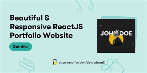 Beautiful And Responsive Reactjs Portfolio Website Buymeacoffee