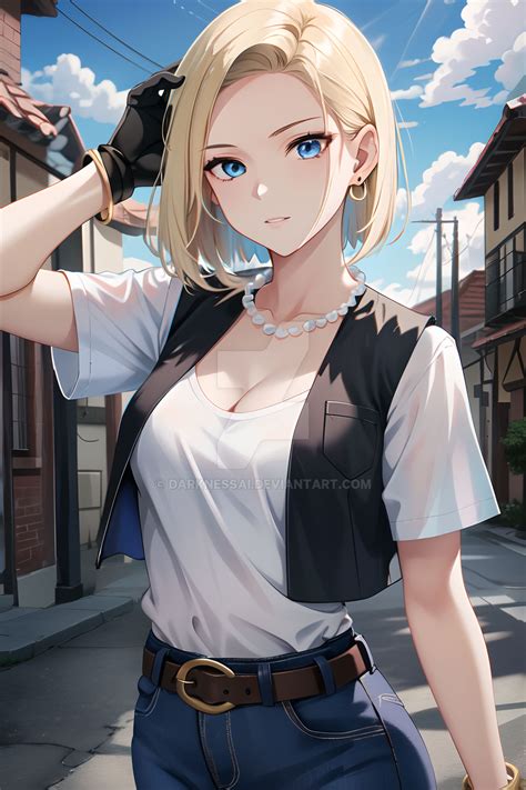 Android 18 By Darknessai On Deviantart