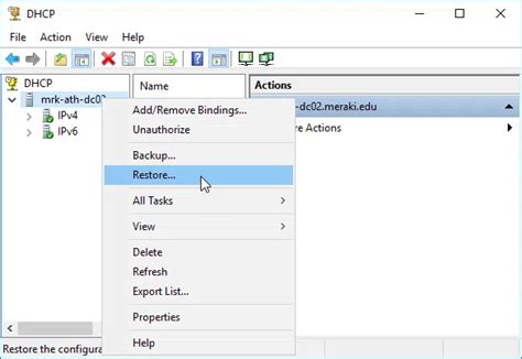 Backup And Restore DHCP Server Dimitris Tonias