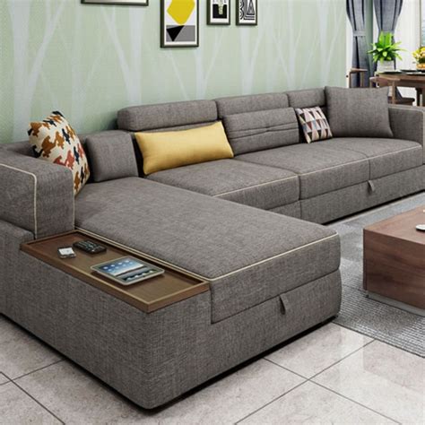 Living Room Modern Classic L Shape Sofa Chairs Corner