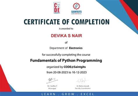 devika s nair on linkedin excited to share that i ve achieved a certificate in python…