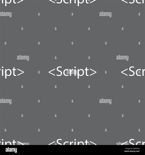 Script Sign Icon Javascript Code Symbol Seamless Pattern On A Gray