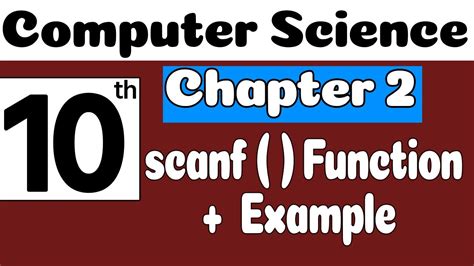 10th Class Computer Chapter 2 Scan F Functions And Examples Class 10 Computer Chapter 2 Snc