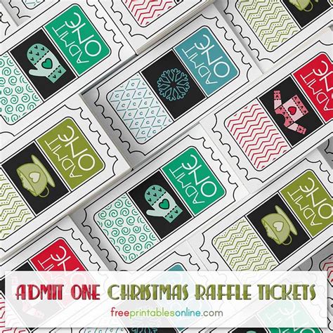 Christmas Raffle Ticket Template