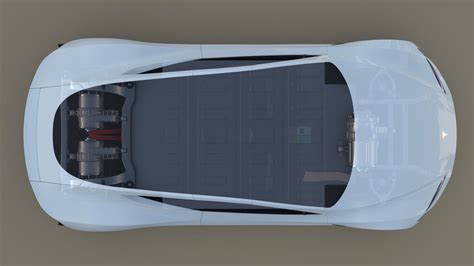 Tesla Roadster 2020 Branco Com Interior E Chassis Modelo 3d 169 Stl Obj Fbx Dae Blend