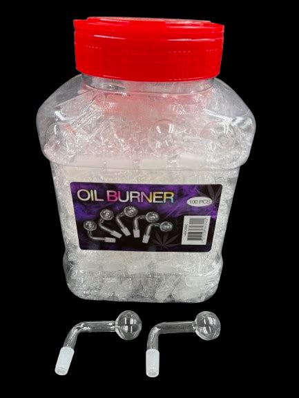 14mm Male 90 Degree Bend Oil Burner Attachment 100ct Jar Roo