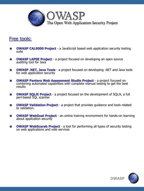 PPT The OWASP Foundation PowerPoint Presentation Free Download ID