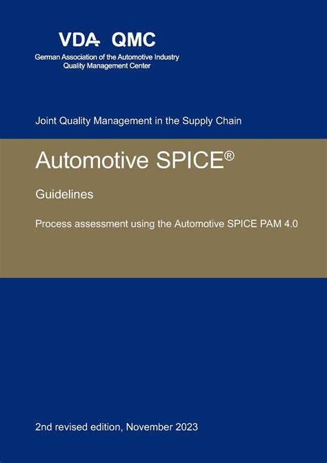 Automotive Spice Guideline Edition2023 Verband Der Automobilindustrie