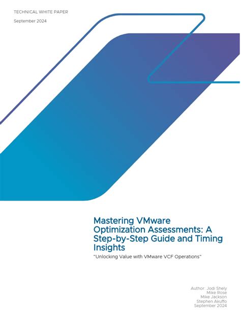 Mastering Vmware Optimization Assessmentsa Stepbystep Guide And Timing
