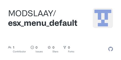 GitHub MODSLAAY Esx Menu Default
