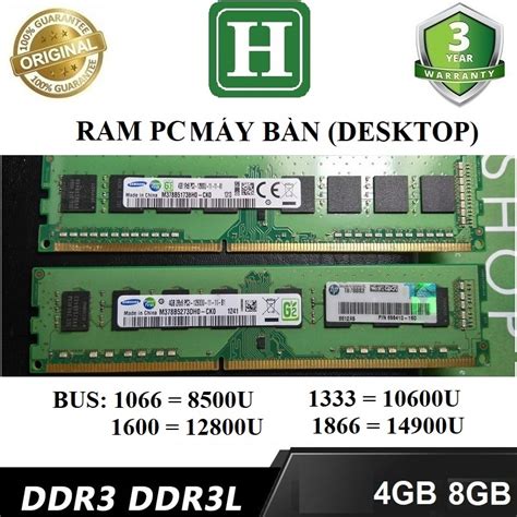 Ram Pc 4gb 8gb Ddr3 Pc3 Hoặc Ddr3l Bus 1600 Và Các Loại Khác Ram