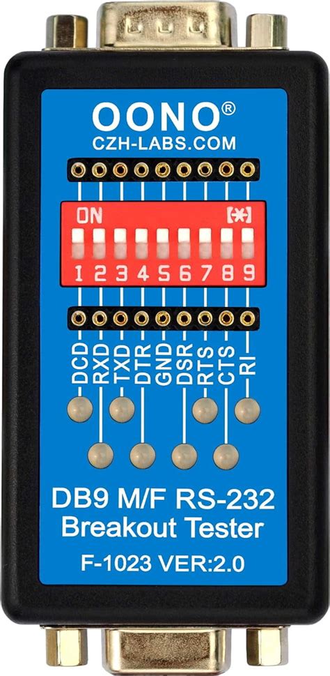 Rs232 Breakout Tester Led Monitor Db9 Male To Female Breakout Module