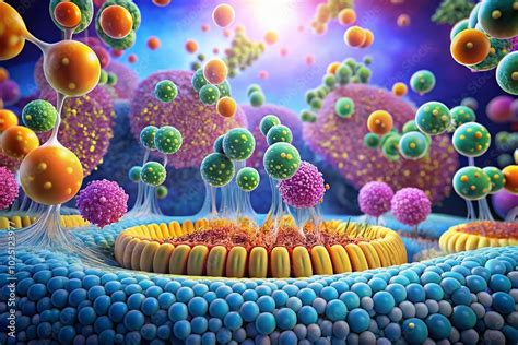 Detailed Illustration Of Facilitated Diffusion Process In Cell