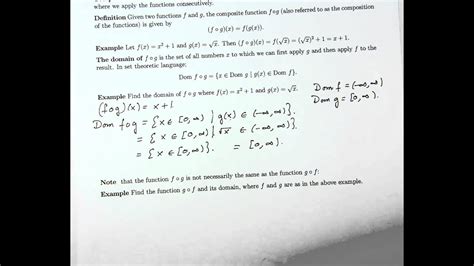Precalculus Lecture 13 Part 2 Composition Of Functions YouTube