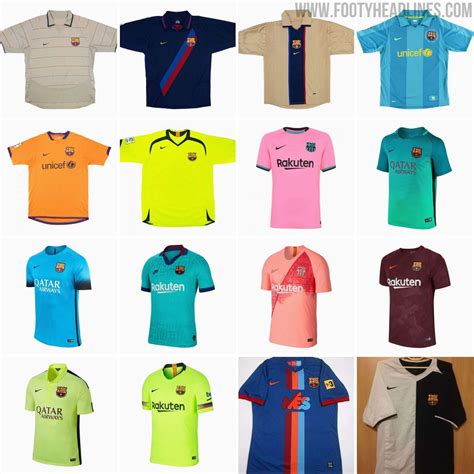 In Detail All Fc Barcelona Kits Of The Messi Era Home Away Third