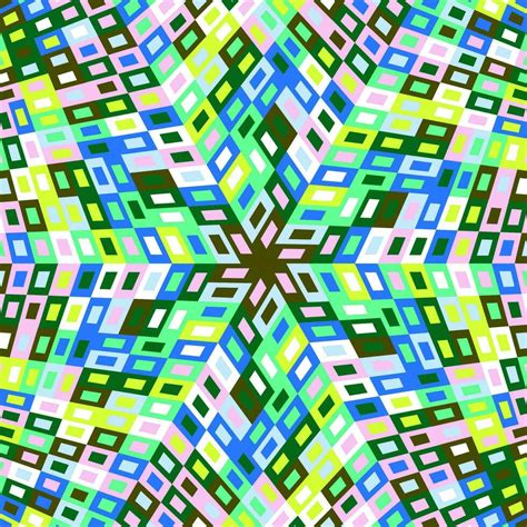 Dynamic Geometrical Tiled Pattern Background Design Colorful Circular Hypnotic Vector Graphic